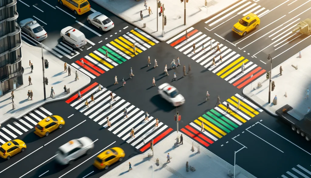 Quais as Cores da Faixa de Pedestre?